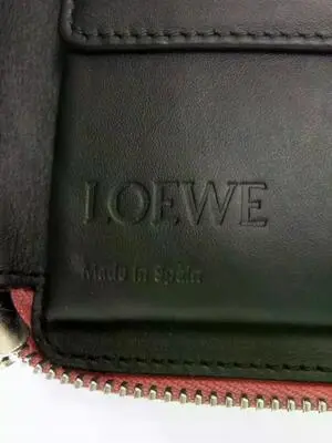 Loewe 2000-2026 Leather Anagram Square Zip Wallet Small Wallets