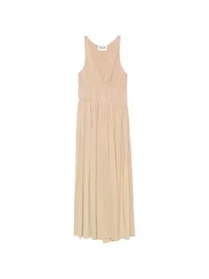 Tove Ouida Pleated Maxi Dress - Neutrals