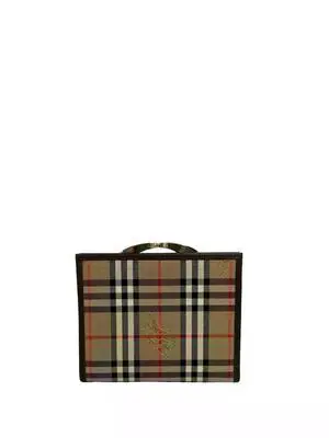 Burberry 20th Century Haymarket Check Canvas Bifold Wallet Small Wallets - Neutrals