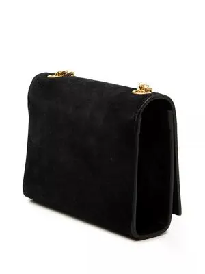 Saint Laurent Suede Monogram Kate Tassel Crossbody Bag - Black