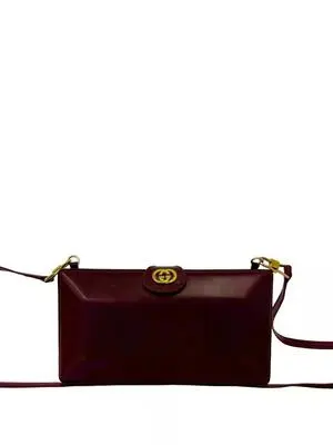 Gucci 20th Century Interlocking G Leather Crossbody Bag - Red