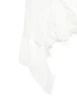 YCH Pleated Blouse With Ruffle Detailing