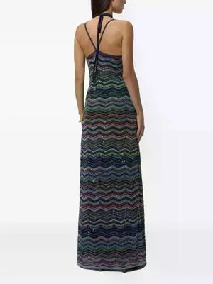 Missoni Zigzag Knit Sequin Embellished Dress