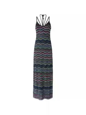 Missoni Zigzag Knit Sequin Embellished Dress - Black