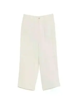 Emporio Armani Crinkled Finish Pocket Trousers - Neutrals