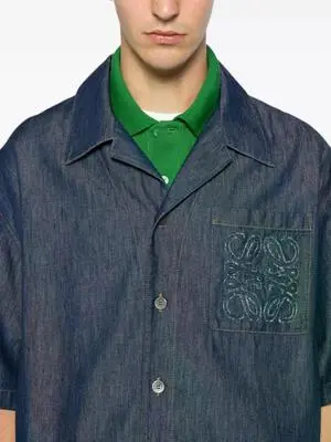 Loewe Anagram-embroidered Shirt - Blue