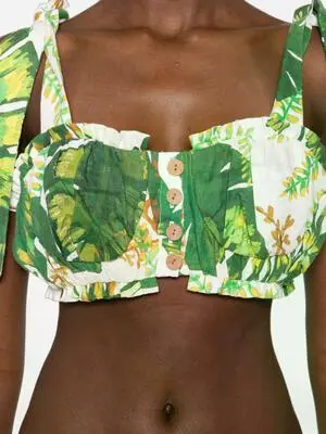 Farm Rio Tropical Print Crop Top