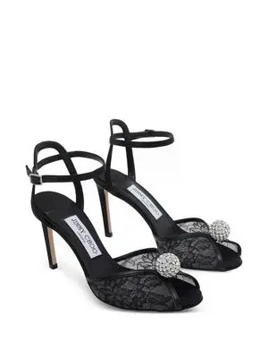 JIMMY CHOO Sacora Embellished Lace Sandals