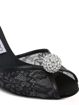 JIMMY CHOO Sacora Embellished Lace Sandals