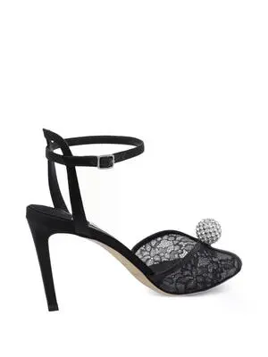 JIMMY CHOO Sacora Embellished Lace Sandals