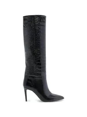Paris Texas Croc-effect Patent Leather Boots