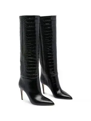 Paris Texas Croc-effect Patent Leather Boots
