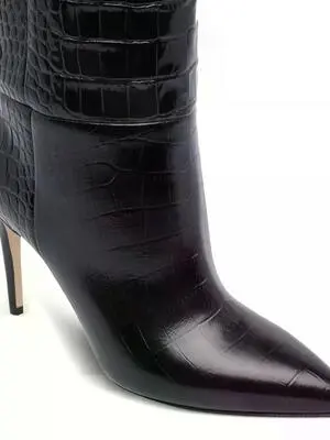 Paris Texas Croc-effect Patent Leather Boots