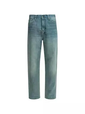 Carhartt Work In Progress Aaron Logo-patch Jeans - Blue