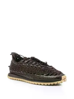 Emporio Armani Woven Toggle-fastening Sneakers