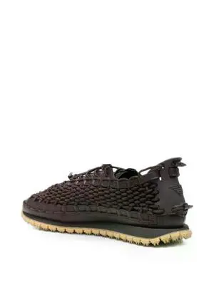 Emporio Armani Woven Toggle-fastening Sneakers