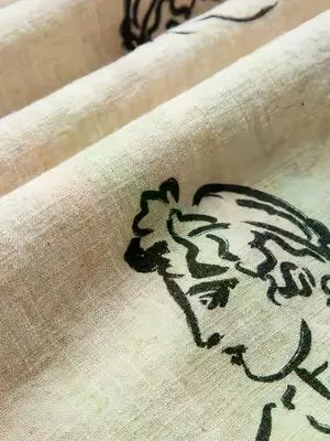 Portuguese Flannel Conimbriga Graphic-print Short-sleeve Cotton Shirt - Neutrals