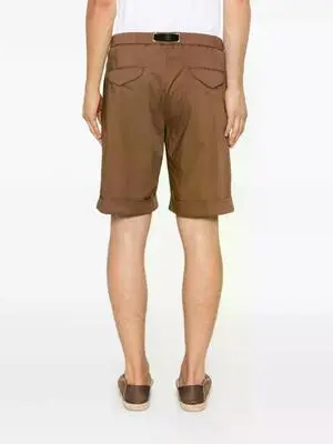 WHITE SAND Belted Turn-up Shorts
