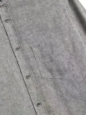 Portuguese Flannel Marvin Stripe-pattern Mandarin-collar Shirt