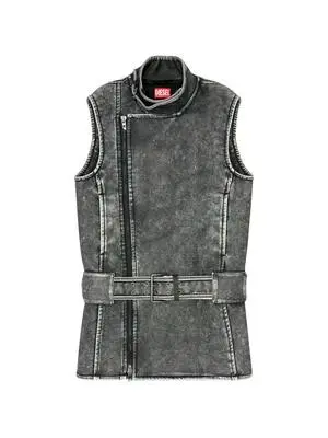 DIESEL® Biker-style Belted Mini Dress