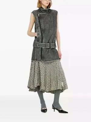 DIESEL® Biker-style Belted Mini Dress