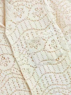 Portuguese Flannel Eye Crochet-knit Short-sleeve Shirt