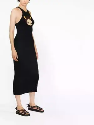 Stella McCartney Nara Crochet Detail Midi Dress