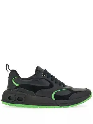 FERRAGAMO Two-tone Lace-up Sneakers - Black