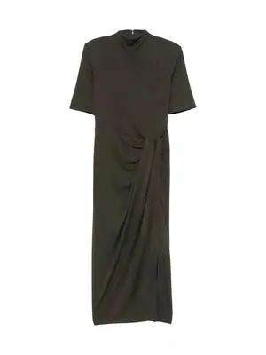 ROTATE BY BIRGER CHRISTENSEN Short-sleeve High-neck Midi Dress - Green