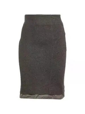 Brunello Cucinelli Panelled Pencil Skirt - Grey