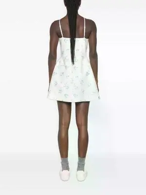 SHUSHU/TONG Floral Print Bow Detail Mini Dress