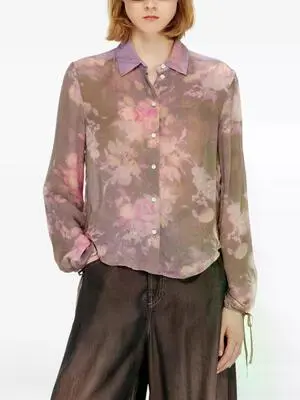 DIESEL® Chiffon Floral Print Shirt