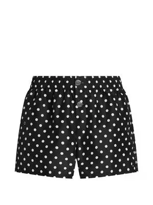 Dolce & Gabbana Polka Dot Swim Boxer Shorts - Black
