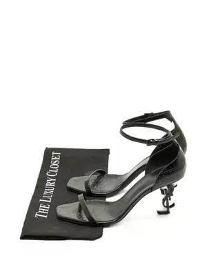 Saint Laurent Opyum Leather Sandals - Black