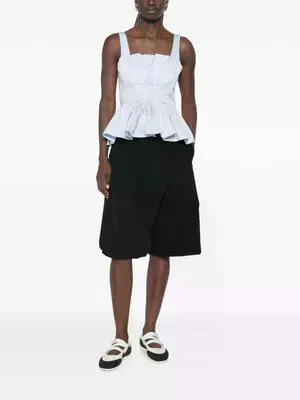 MARQUES' ALMEIDA Gathered Square Neck Sleeveless Top