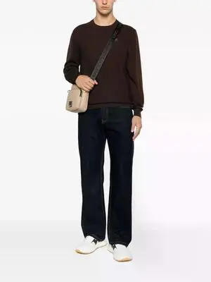 Karl Lagerfeld Logo Embroidered Waffle-knit Sweater
