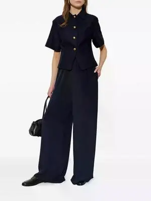 Max Mara Short-sleeve Button-up Jacket