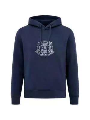 Armani Exchange Stretch Cotton Blend Hooded Sweatshirt