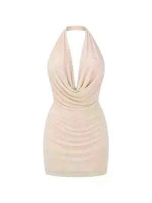 TWENTY FOURHAITCH Lipe Crystal-embellished Halterneck Mini Dress