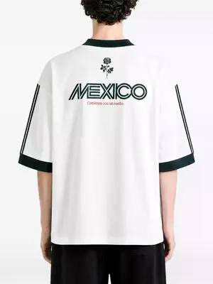 Adidas Logo Print V-neck T-shirt