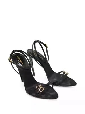 Saint Laurent Cassie Crystal-embellished Stiletto Sandals