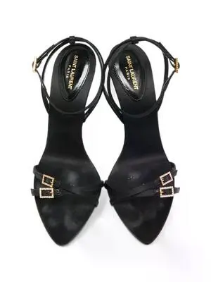 Saint Laurent Cassie Crystal-embellished Stiletto Sandals