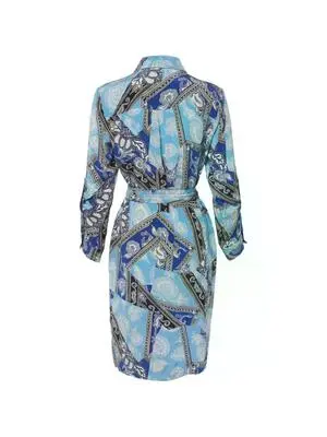Diane Von Furstenberg Printed Silk Long-sleeve Dress