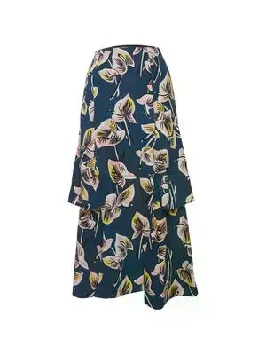 Marni Floral-print Ruffled Maxi Skirt