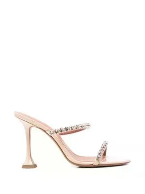 Amina Muaddi Gigi Crystal-embellished Sandals - Pink