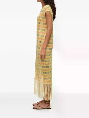 Bimba Y Lola Geometric Pattern Knit Midi Dress
