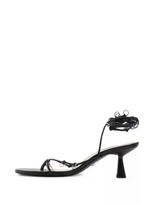 Bimba Y Lola Embellished Lace-up Heeled Sandals - Black