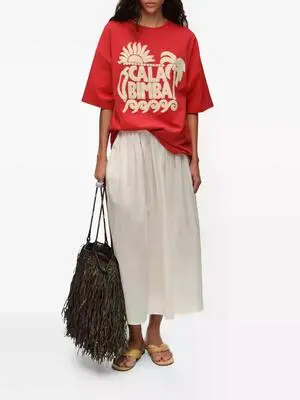 Bimba Y Lola Towelling Logo T-shirt - Red