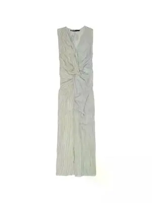 Bimba Y Lola Striped Twist-detail Maxi Dress - Neutrals