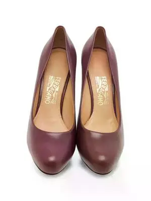 FERRAGAMO Leo Leather Heeled Pumps